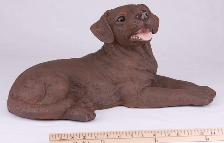 Labrador Retriever, Chocolate dog cremation figurine