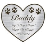 Deluxe silver finish memorial nameplate with free engraving for urns